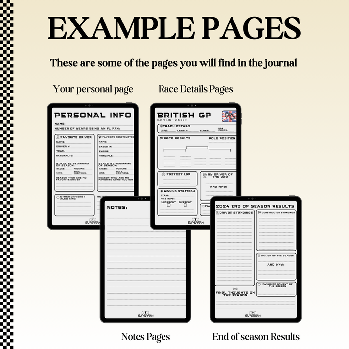 2024 F1 Racing Journal – Superfan Racing Ltd