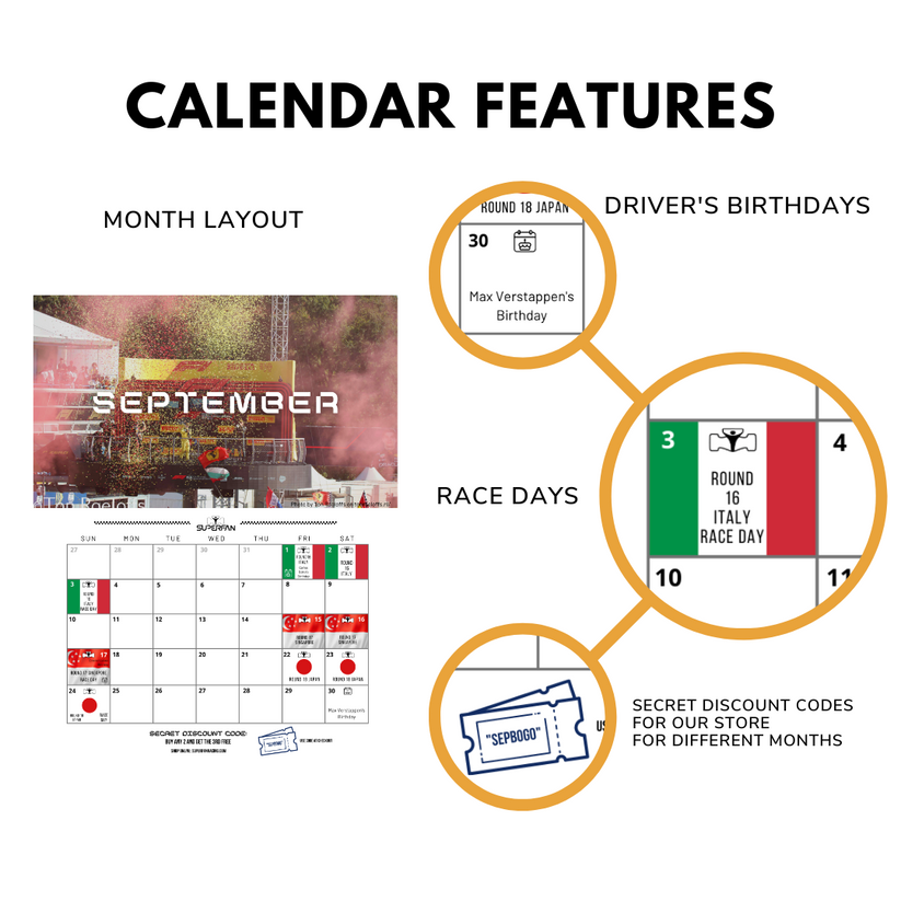 2023 F1 Calendar – Superfan Racing Ltd