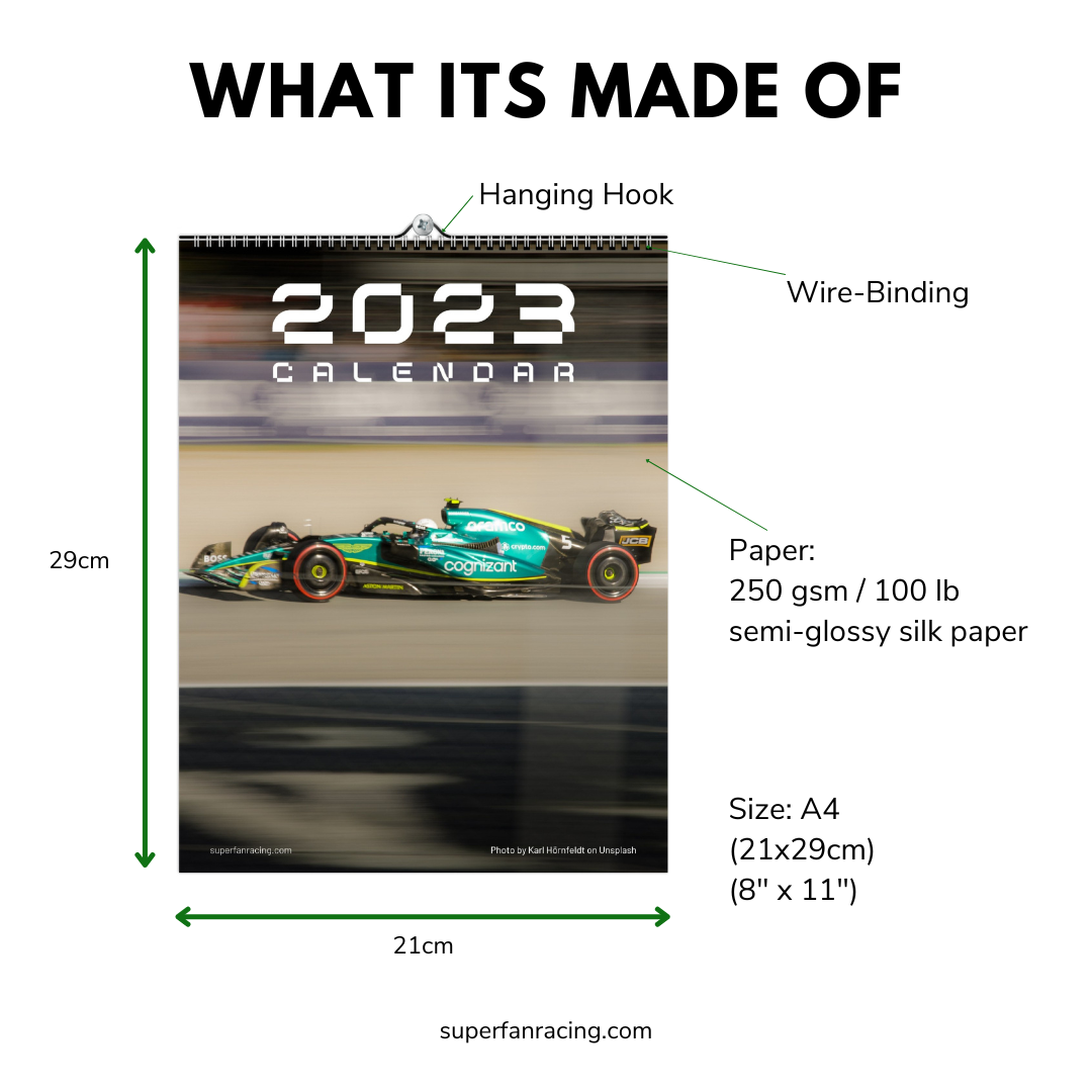 2023 F1 Calendar – Superfan Racing Ltd